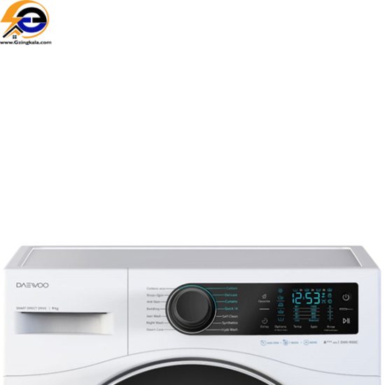 قیمت ویژه ماشین لباسشویی 9 کیلویی دوو مدل SE 990 سفید و نقره ای | دایرکت درایو